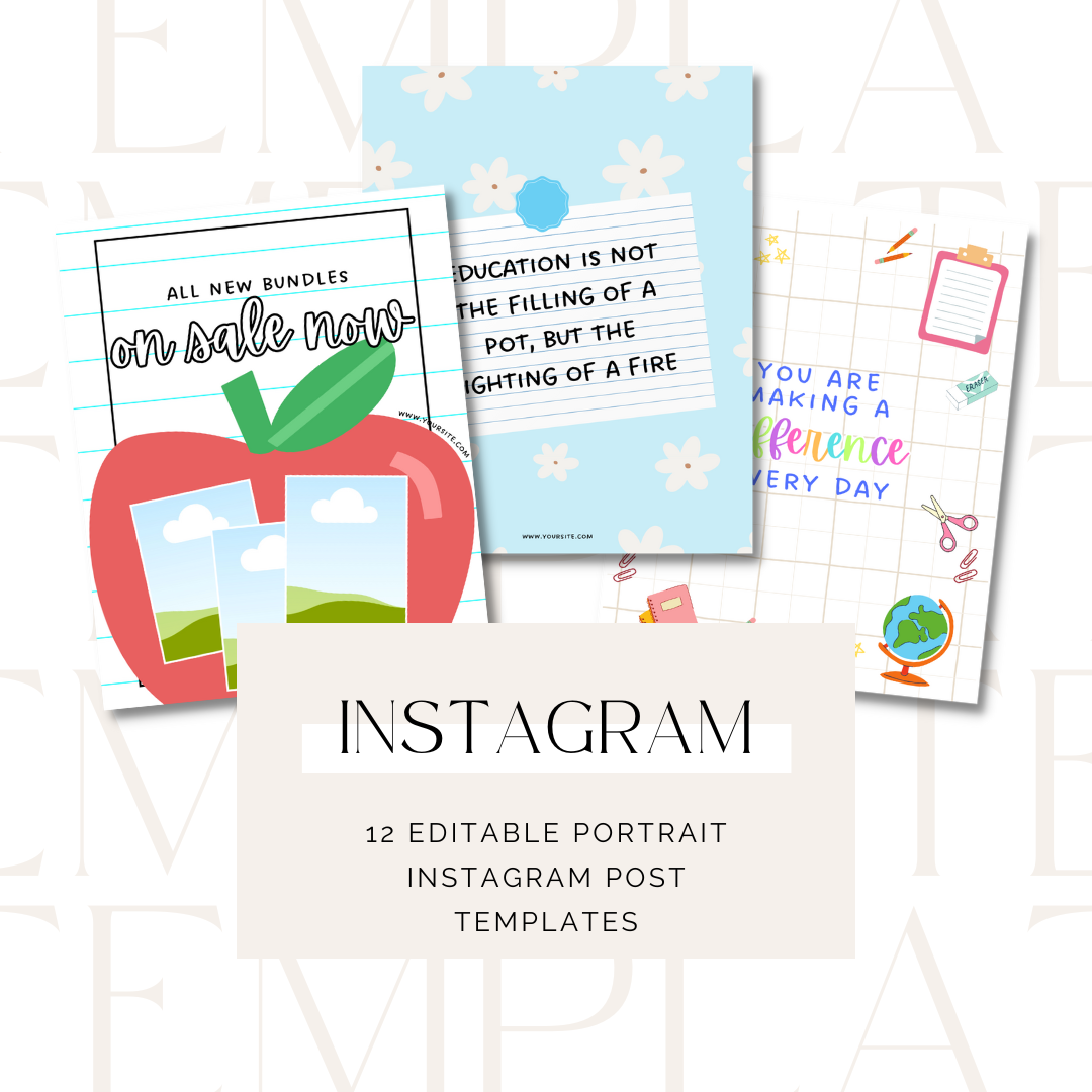 Instagram Posts - The Teacher Seller Studio